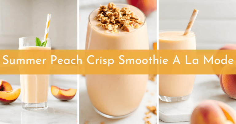 Summer Peach Crisp Smoothie A La Mode | My 17 Day Diet Blog